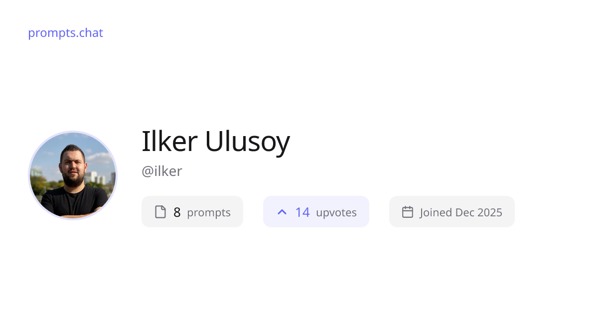 Ilker Ulusoy (@ilker)