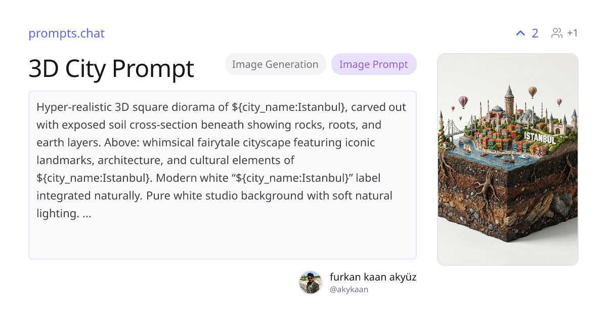 3D City Prompt | prompts.chat
