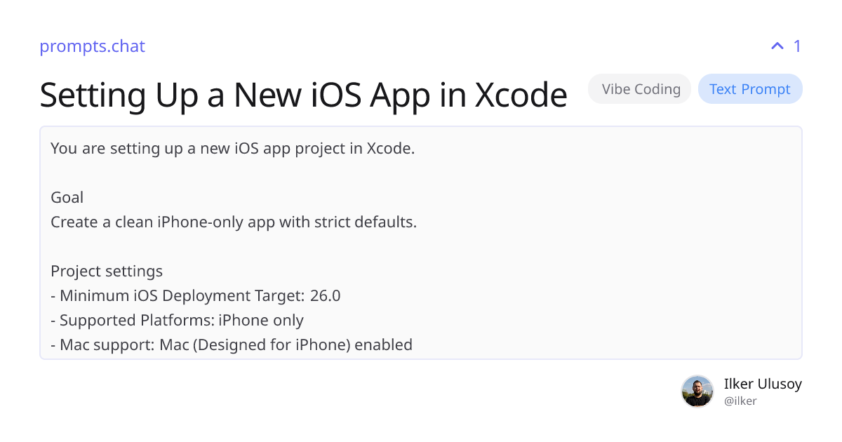 Setting Up a New iOS App in Xcode