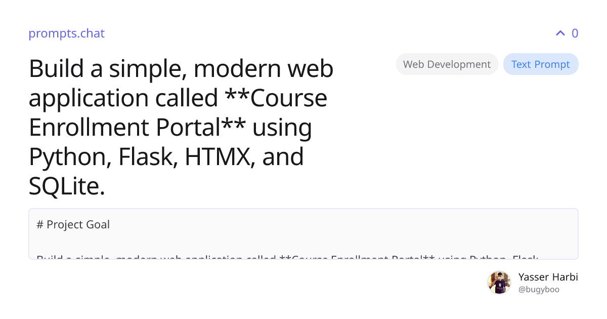 Build a simple, modern web application called **Course Enrollment ...