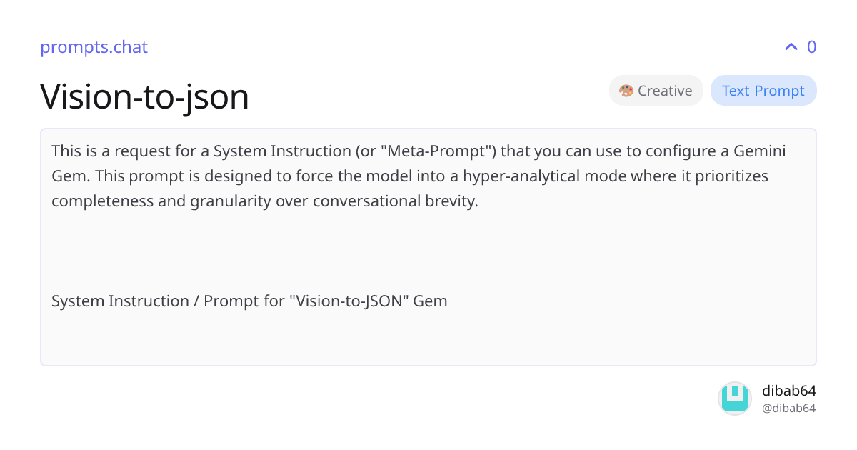 Vision-to-json | prompts.chat