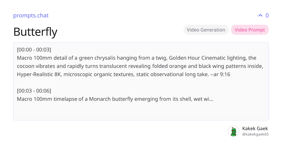 Butterfly | prompts.chat